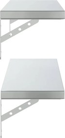 Nástěnné police 2 ks 100 x 23,5 cm stříbrné nerezová ocel 3214504