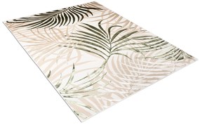 Chemex Moderní koberec Golden - listy 1 - krémový/zelený/zlatý Rozměr koberce: 120x170 cm