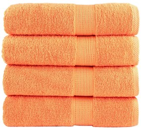 Prémiové osušky SOLUND 4 ks oranžové 100x150 cm 600 g/m² 137384
