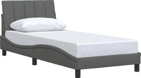 Rám postele bez matrace Hanko tmavě šedá 80 x 200 cm textil 3310350