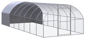 Venkovní klec pro kuřata 3 x 8 x 2 m pozinkovaná ocel 3095475