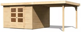 Dřevěný zahradní domek ASKOLA 6 s přístavkem 240 Lanitplast