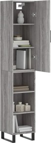Skříň highboard šedá sonoma 34,5 x 34 x 180 cm kompozitní dřevo 3199007