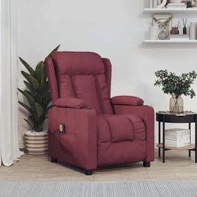Masážní křeslo vínové textil 339061