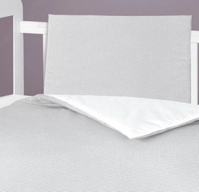 Bellatex Peřinka a polštářek pro kojence Šedá,Bílá 75x100 cm, 42x32 cm