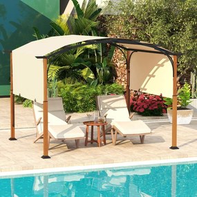 Costway Pergola se stahovací střechou Vodotěsná stabilní Zimní odolný altán