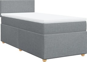 Box spring postel s matrací světle šedá 80 x 200 cm textil 3286500