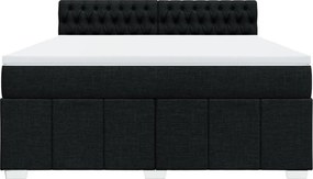 Box spring postel s matrací černá 180x200 cm textil 3289456