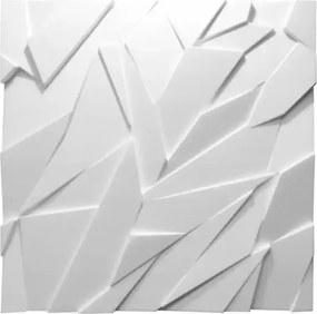 Polystyrénový 3D obkladový panel 60x60 cm Glass bílý