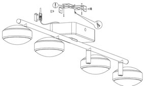 Eglo 97717 - LED RGB Stmívatelné bodové svítidlo CORROPOLI-C 4xLED/5W/230V