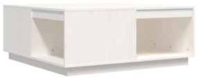 Konferenční stolek bílý 100x101x40,5 cm masivní borové dřevo - Default Title