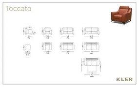 Třímístná pohovka KLER Toccata W144