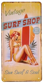 Kovová cedule SURF SHOP