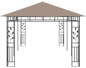 vidaXL Marketos Altán s moskytiérou 6 x 3 x 2,73 m taupe 180 g/m²