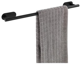 Matně černý nástěnný držák na ručníky z nerezové oceli Wenko Orea Rail Turbo-Loc®