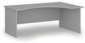 Ergonomický kancelářský pracovní stůl PRIMO GRAY, 1800 x 1200 mm, pravý, šedá