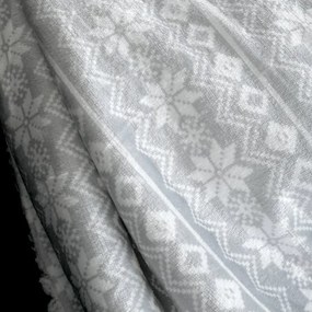 Tempo Kondela Oboustranná beránková deka, šedá/bílá/vzor, 150x200, MARITA