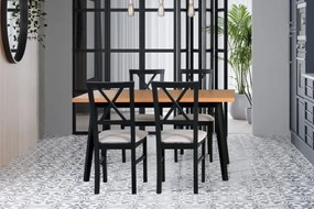 Drewmix jídelní židle MILANO 4 dřevo: černá, potahový materiál: látka s doplatkem