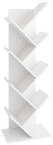 FMD Stojící geometrická knihovna bílá