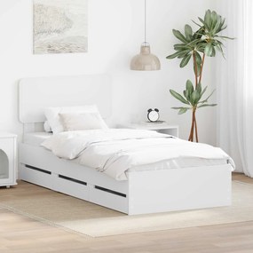 Rám postele se zásuvkou Bílá 75 x 190 cm Dřevěný materiál 3412234