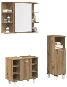 3dílná koupelnová sestava dub artisan kompozitní dřevo 3328568