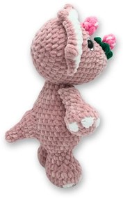 Vali Crochet Háčkovaný Dino - Strawberry