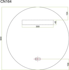 Mereo Mereo, kulaté LED zrcadlo, průměr 60 cm, LED osvětlení, rám z broušené oceli, MER-CN164S