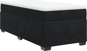 Box spring postel s matrací černá 80 x 200 cm samet 3285247