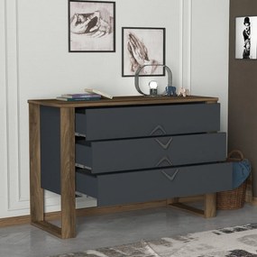 Komoda Bumerang Anthracite and Walnut