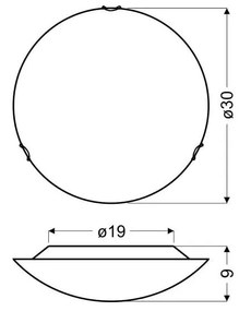 Bílé stropní svítidlo se skleněným stínidlem ø 30 cm Circle – Candellux Lighting