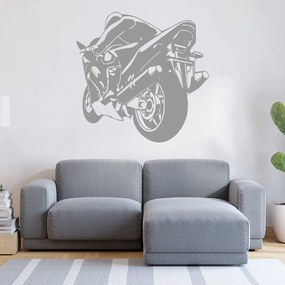 Živá Zeď Samolepka na zeď Sportovní motorka Barva: černá