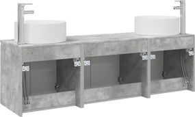 Sada koupelnových skříněk 3 ks Betonově šedá 3405730