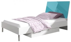 Dětská postel Paradise PD3, Barva: bílá + tyrkysový lesk