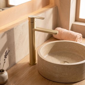 Rea, Koupelnová baterie Rea Arcos Brush Gold, REA-B6972