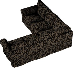 Potah na pohovku IKEA  Ektorp rohová barva béžová látka pletený vzor, vzorované