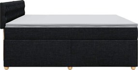 Box spring postel s matrací černá 200x200 cm textil 3286796