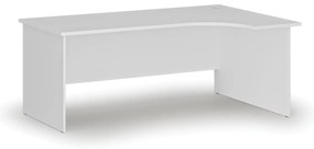 Rohový kancelářský psací stůl PRIMO WHITE, 180x120 cm, pravý, bílá