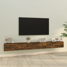 3dílný set TV skříněk kouřový dub kompozitní dřevo 3114483