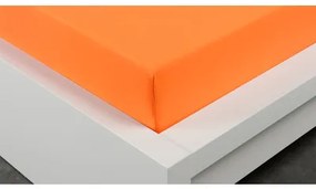 MKLuzkoviny.cz Jersey prostěradlo 90 × 200 cm Exclusive – oranžové