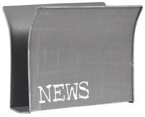 LABEL51 Šedý kovový stojan na časopisy News