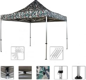 INSTENT PRO Zahradní stan 3 x 3 m, woodland + 2 bočnice