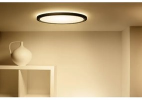 WiZ - LED RGB Stmívatelné stropní svítidlo SUPERSLIM LED/32W/230V Wi-Fi černá