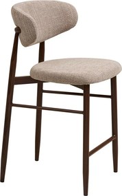 Béžová/tmavě hnědá čalouněná barová židle (výška sedáku 65 cm) Levanto – House Nordic