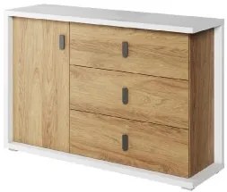 Casarredo Komoda SOMAS 05 1D3S bílá/ořech natural