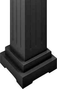 Stojan na květiny klasický čtvercový sloup černý 17x17x66cm MDF 323970