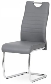 Jídelní židle šedá, chrom, DCL-418 GREY