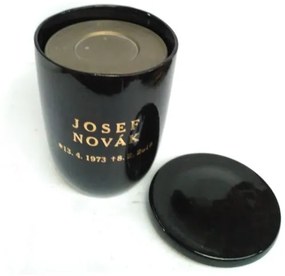 Keramická urna do kolumbária s fotografií - černá