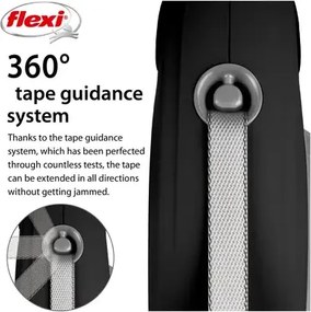 Flexi Select M pásek 7m černo-šedé / Vodítko