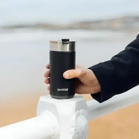 Quokka Boost 400ml černá / Termohrnek se sítkem / nerezová ocel