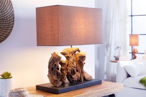 Invicta Interior Designová dřevěná lampa hnědá - Cephei